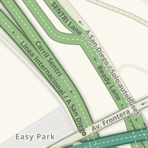 Driving directions to Sentri Lane - San Ysidro, Blvd. Padre Kino ...