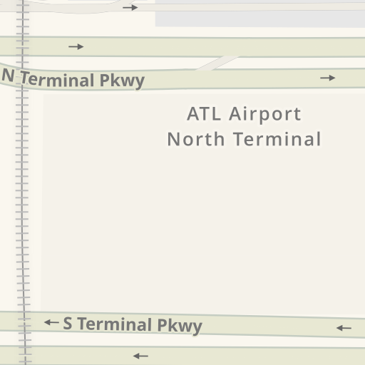 Driving directions to ATL Airport Domestic Terminal, 6000 N Terminal ...