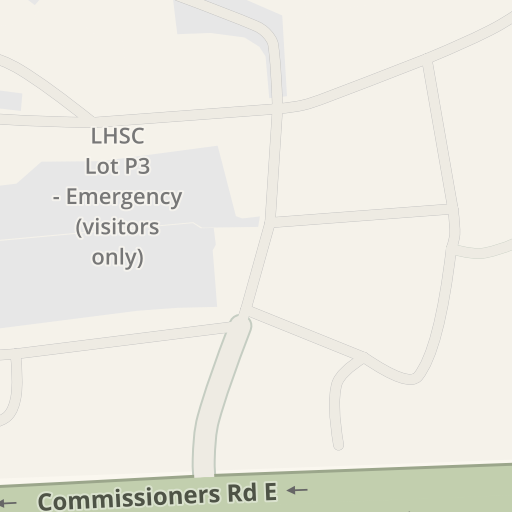 Driving directions to Victoria Hospital LHSC - Zone E Entrance, 800 ...