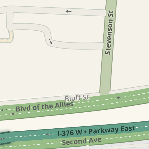 Driving directions to UPMC Mercy Hospital, 1400 Locust St, Pittsburgh ...